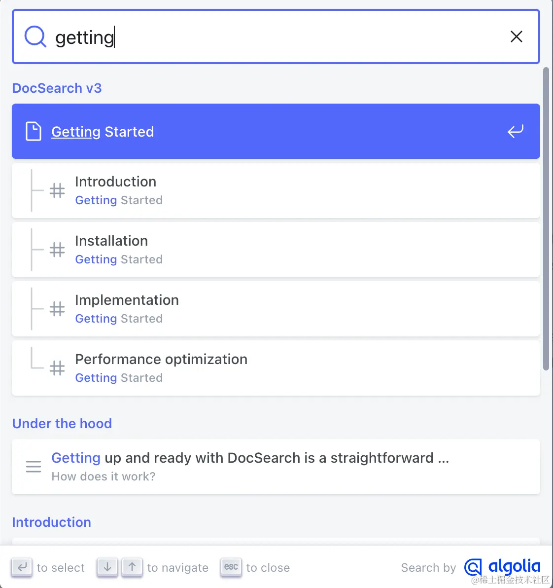 Hexo 集成 Algolia 实现站内搜索前言 虽然现在博客文章还不多，但没有搜索功能找起文章来还是很费力。 对于 h - 掘金