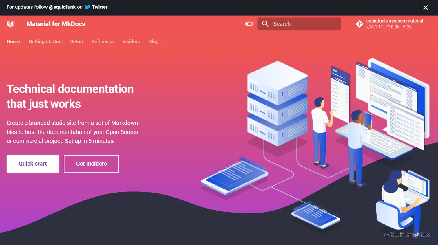 快来美化你的MKDocs吧前面我们介绍过 MKDocs 的基础用法（MKDocs 入门）。很多同学都表示非常香，但是默认 - 掘金