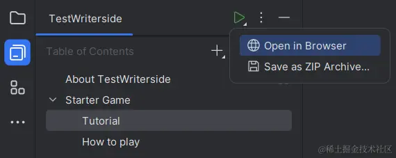 技术文档工具『Writerside』抢鲜体验 ## 前言 **2023 年 10 月 16 日**，**JetBrain - 掘金