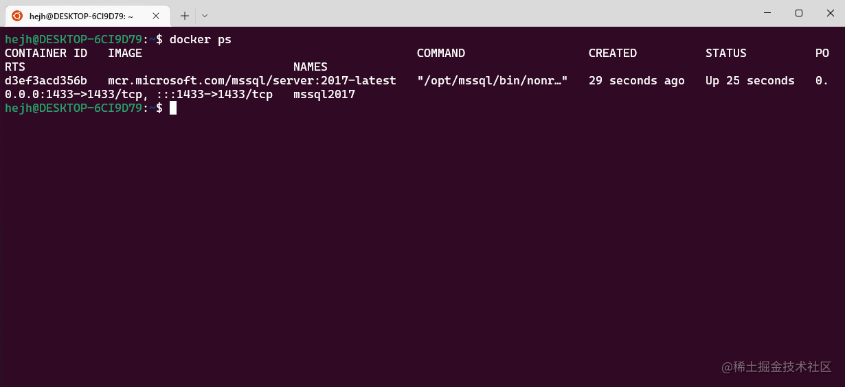 Docker 部署 SQLServer - 掘金