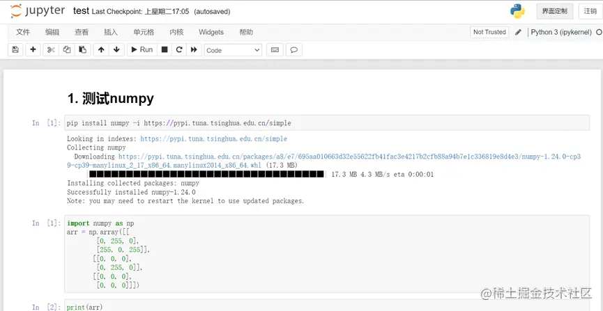 Jupyter Notebook入门指南Jupyter Notebook是一套基于web的交互式开发环境。用户可以在线开 - 掘金