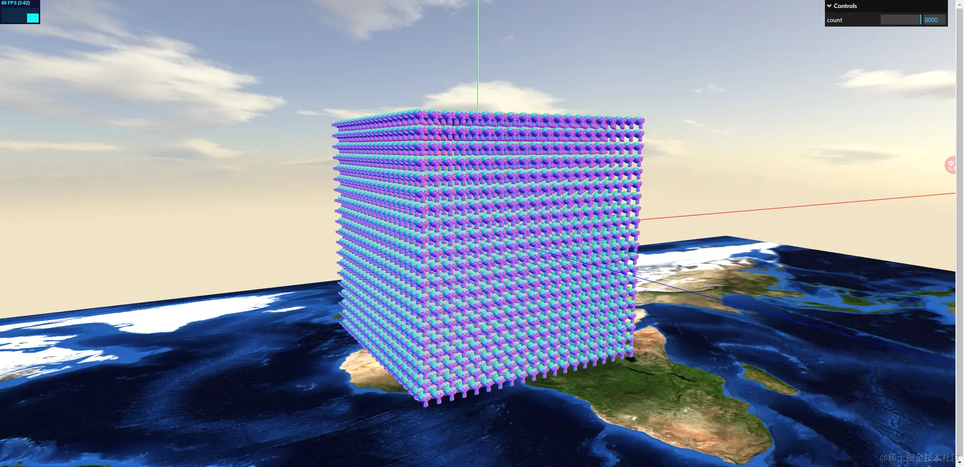 Three.js 中的如何一次性绘制八千多个网格对象，还能保持渲染性能InstancedMesh 介绍 Instance - 掘金