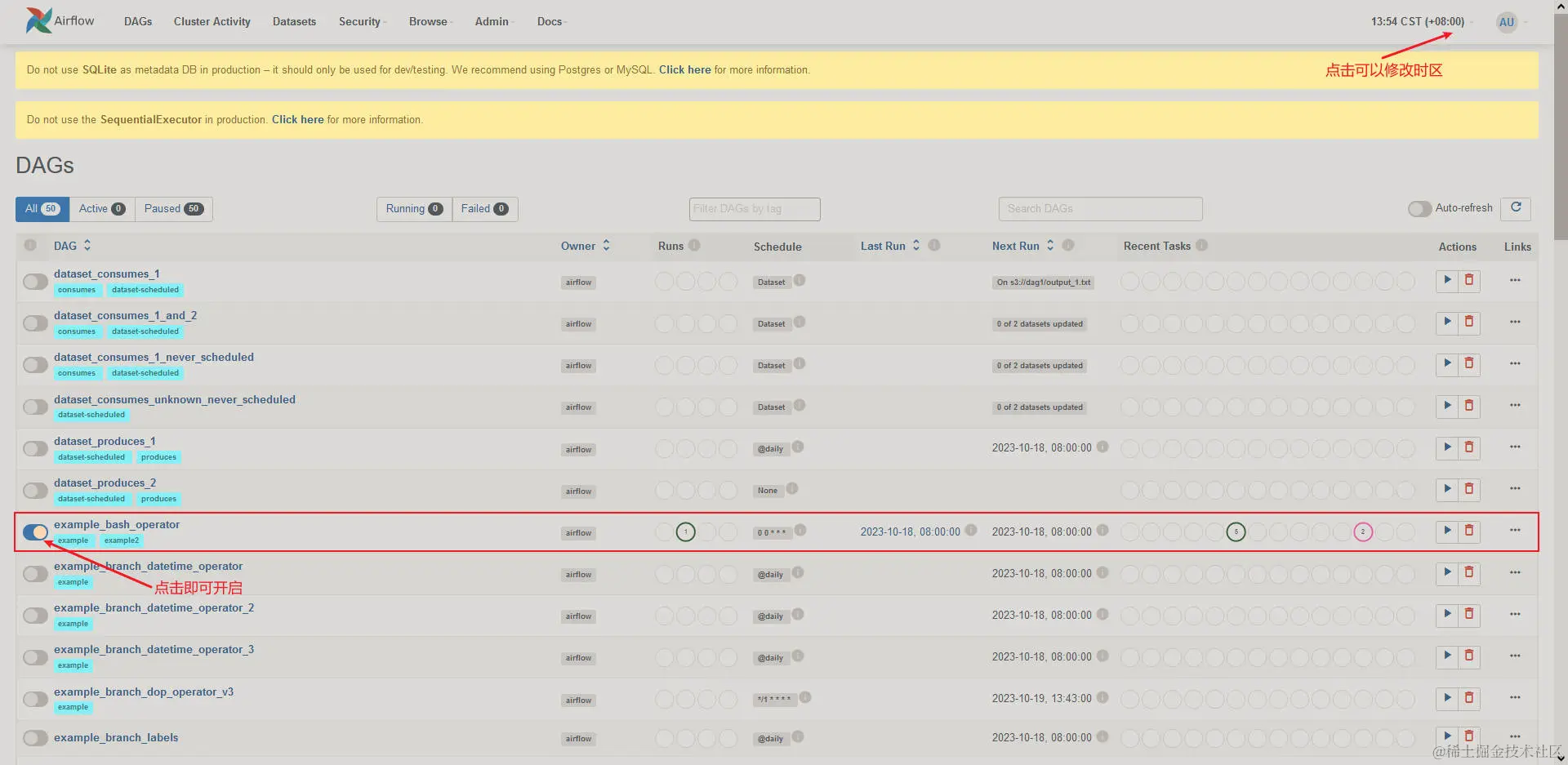 Airflow【部署 01】Airflow官网Quick Start实操（一篇学会部署Airflow）来自官网的介绍：h - 掘金