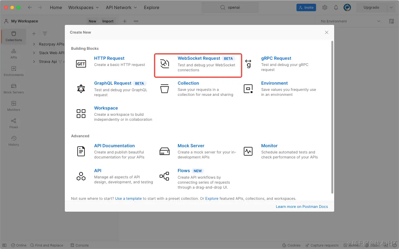 Postman 如何进行 Websocket 接口测试WebSocket WebSocket 协议通常用于实现 Web - 掘金