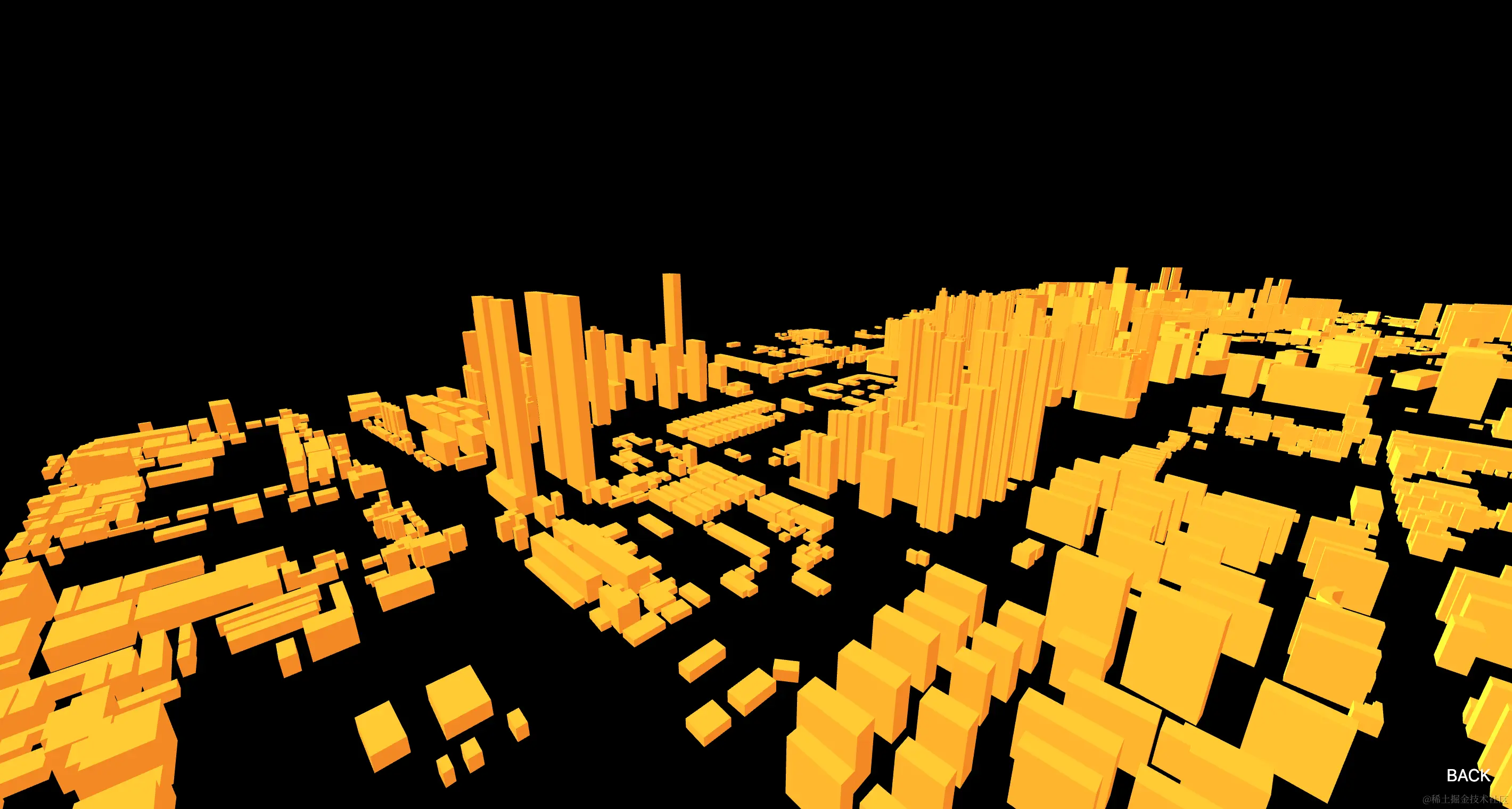 数字孪生系统之GeoJson生成建筑效果图 在很多情况下，我们需要在三维场景中显示真实世界地理位置的建筑物，例如制作城市 - 掘金