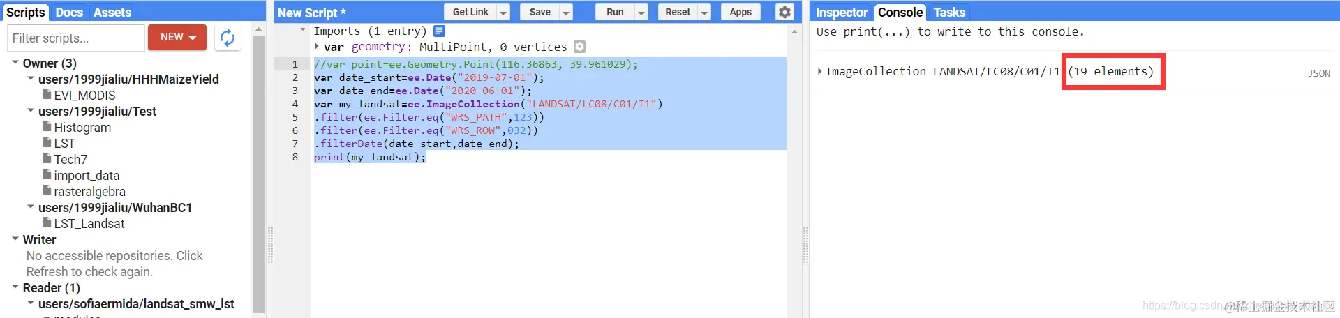谷歌地球引擎GEE：栅格数据集ee.ImageCollection操作方法本文主要对GEE中ee.ImageCollec - 掘金