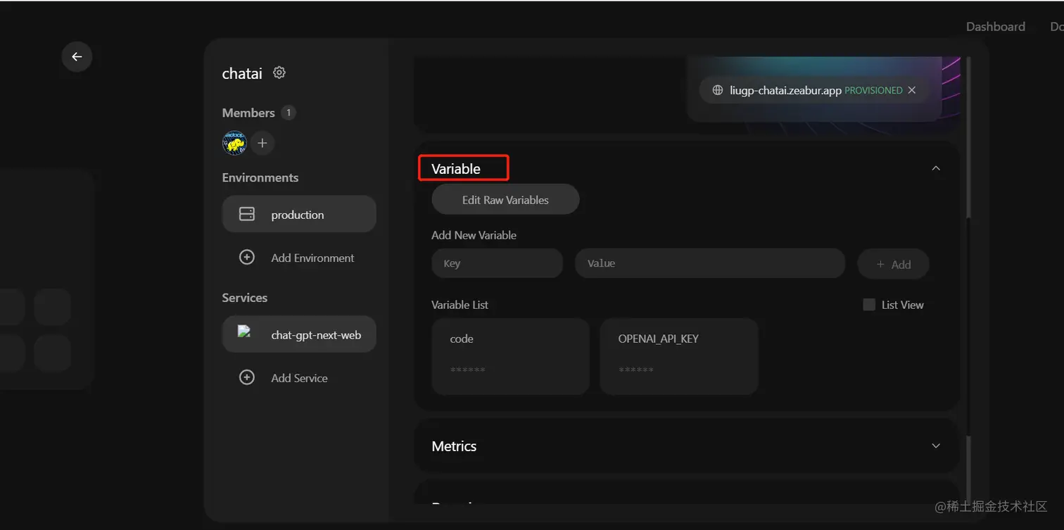 【实操】使用 Zeabur 和 docker 两种方式部署 ChatGPT 详细教程今天教大家怎么使用同样 Vercel - 掘金