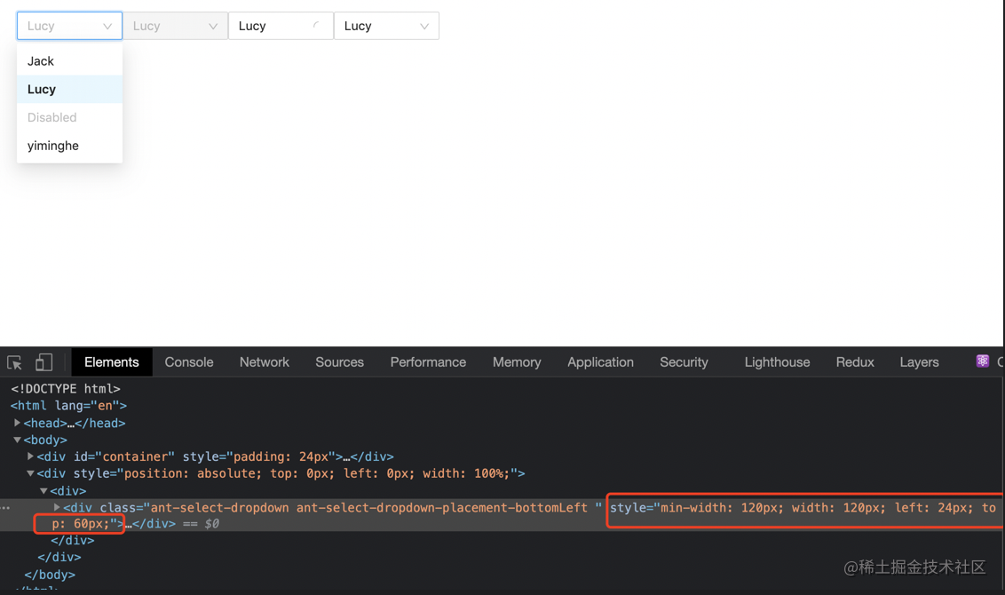看一看antd 中 select/dropdown 等组件的下拉框 - 掘金