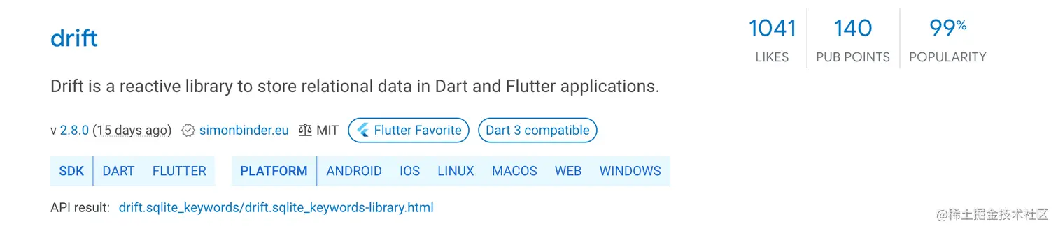 Flutter数据库sqlite插件drift和floor选型和切换方案flutter数据库 Sqlite 插件 Dri 掘金