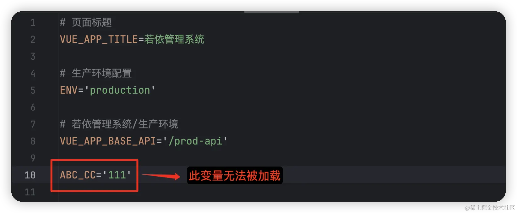 vue 中 .env，.env.development，.env.production 说明1. 配置文件： .env - 掘金