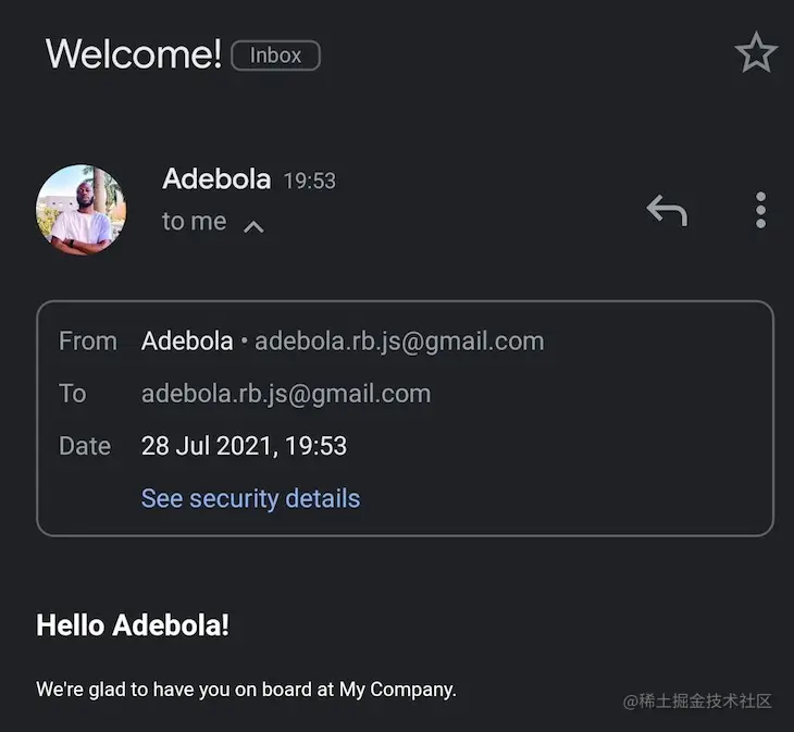 使用Nodemailer在Node.js中发送邮件在某些情况下，开发人员可能希望直接从服务器上向应用程序的用户发送电子邮 - 掘金