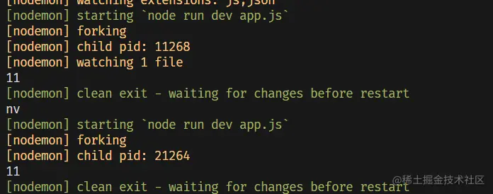Node nodemon 详解nodemon 是一种工具，可在检测到目录中的文件更改时通过自动重新启动节点应用程序来帮助 - 掘金