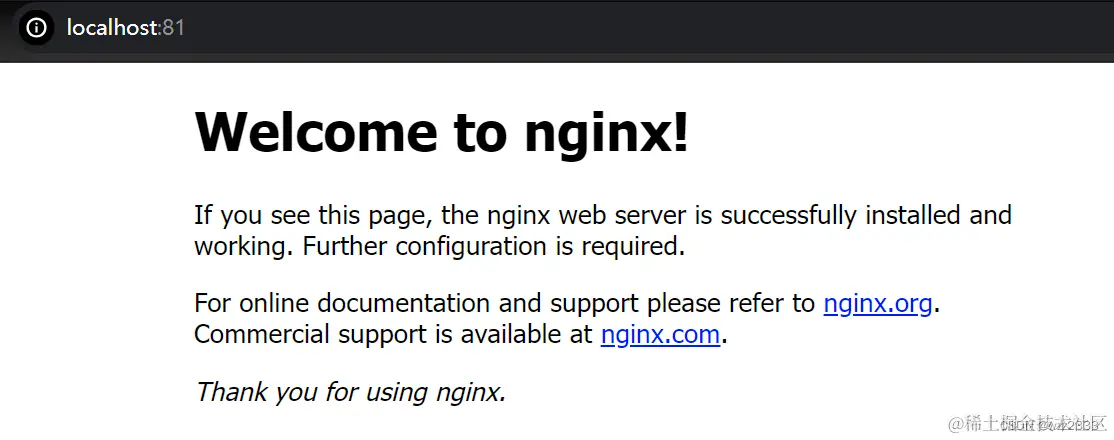 windows下Docker中安装Nginx（图文超详细）Nginx安装 拉取镜像 访问 dockerhub 查找所需的 - 掘金
