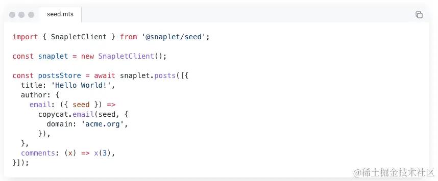 告别手搓！Postgres 一站式测试数据生成方案Snaplet 是一个一站式开发者工具，用来生成还原真实生产环境的数据 - 掘金