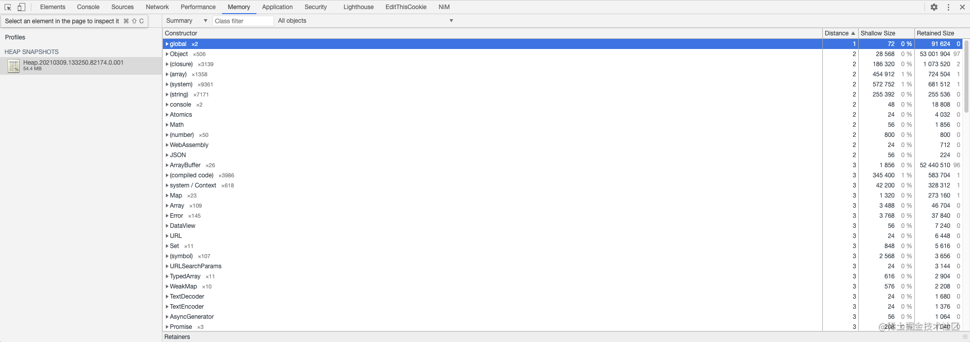 v8 Heapsnapshot 文件解析 - 掘金