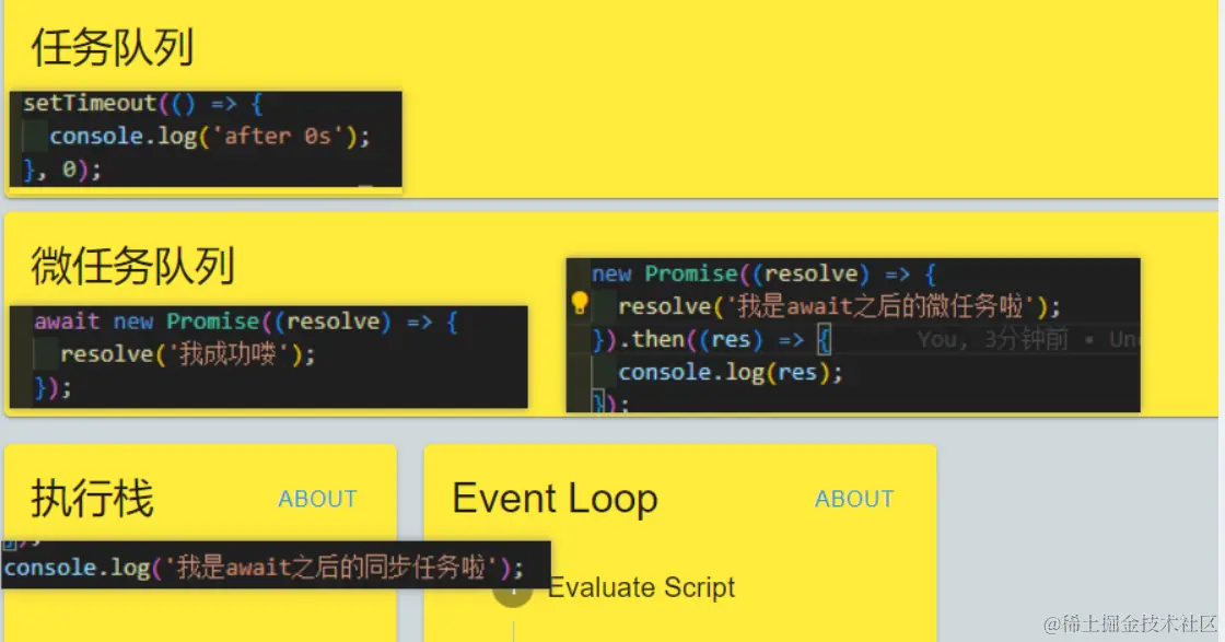 一文让你搞懂async/await存在时的执行顺序前置条件 首先你要弄明白JS事件循环（Event Loop）的基本原理 - 掘金