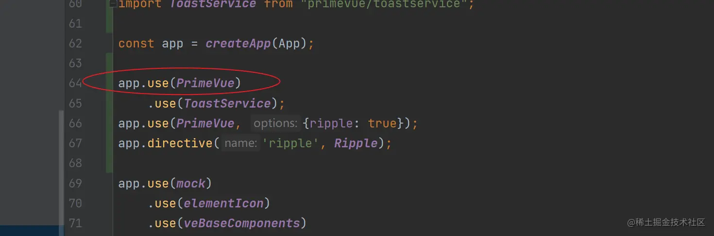PrimeVUE的使用1、进入官网 PrimeVUE的官网 2、引入依赖 3、vue项目全局注册 3.1、在main.j - 掘金