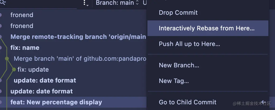 Rebase in 「IntelliJ IDEA」这是知乎上的一个问题《Git commits历史是如何做到如此清爽的? - 掘金