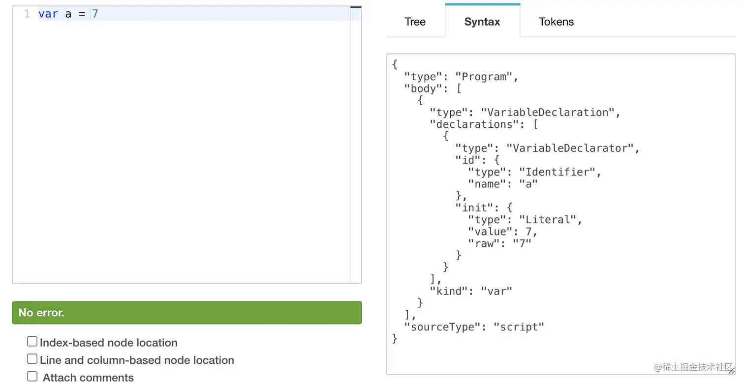 前端ast入门抽象语法树（abstract Syntax Tree ，ast），或简称语法树（syntax Tree）， 掘金