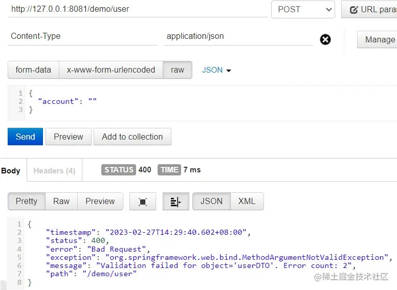 知识串联：Spring Boot 参数校验与异常处理 - 掘金