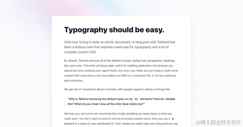 Tailwind CSS 最流行的9 个基础插件Tailwind CSS 是一个实用程序优先的 CSS 框架，它正在迅 - 掘金