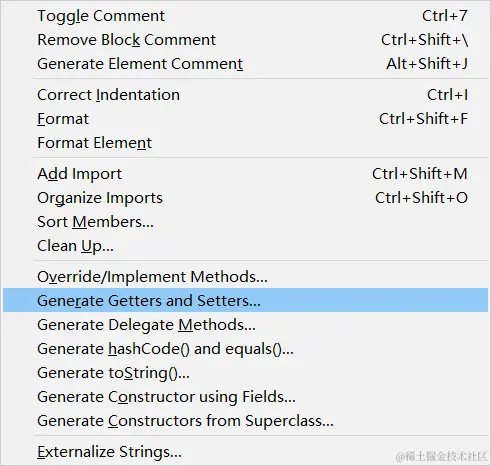 ECLIPSE如何快速实现类的构造方法以及getter，setter在Java编程中，为了简化代码编写过程，Eclips - 掘金