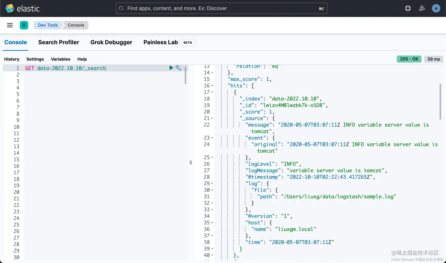 Logstash： Grok 模式示例Logstash 可以轻松解析 CSV 和 JSON 文件，因为这些格式的数据组织 - 掘金