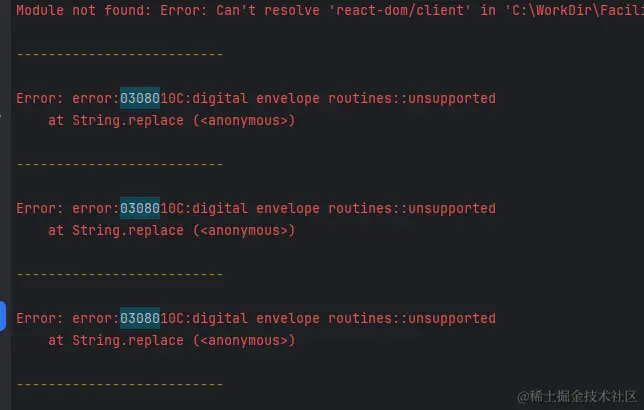 Yarn 安装的时候提示错误 error:0308010C:digital envelope routines::unsupported - 掘金