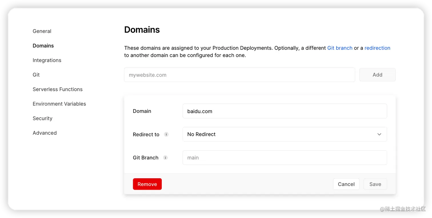 5分钟快速上线Web应用和API（Vercel）Vercel Vercel 你可以理解为一个部署工具，支持部署静态网页和 - 掘金