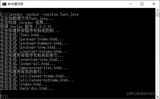 Javadoc（文档注释）详解java 支持 3 种注释，分别是单行注释、多行注释和文档注释。文档注释以 开头，并以 掘金