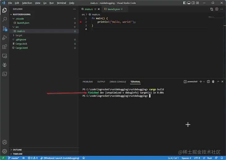 在vscode中实现rust编程调试指南在 Vs Code 中调试 Rust：终极指南 Rust因其易用性、安全性和高性 掘金