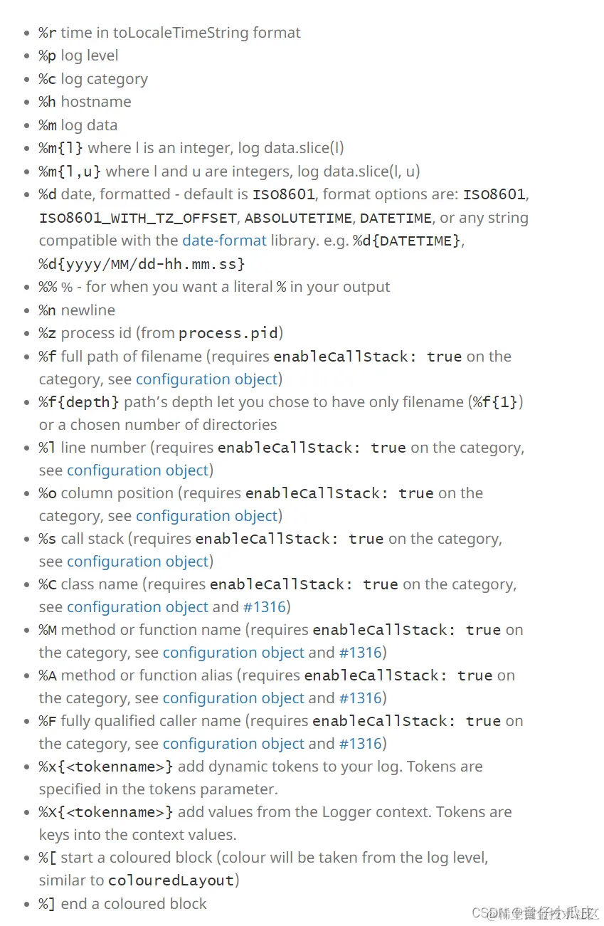log4js日志管理（分级分类、格式化、落盘等）使用详解log4js使用详解，给新手划重点！简明扼要、快速入门、例子丰富 - 掘金