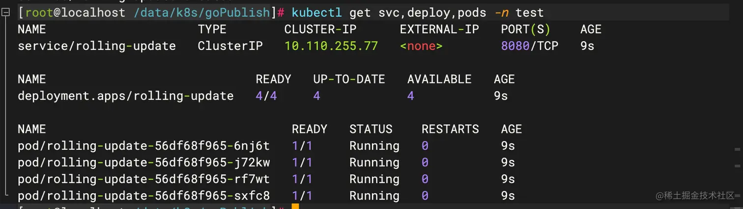 实战k8s部署go服务，实现滚动更新、重建部署、蓝绿部署、金丝雀发布本文主要是实战演示k8s部署go服务，实现滚动更新、 - 掘金