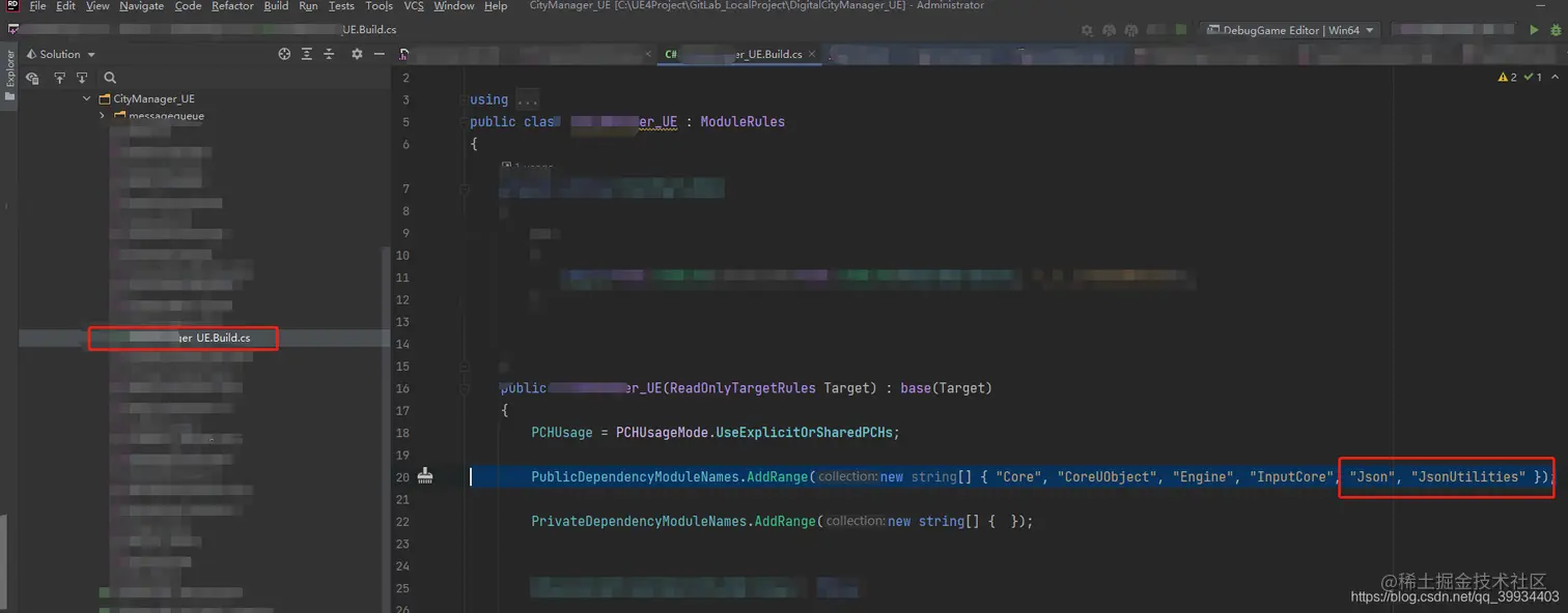 【转载】UE4 C++ 相关 Json 操作读取 Json 数据，解析 Json 数组 Json 格式示例： 使用内置的 - 掘金
