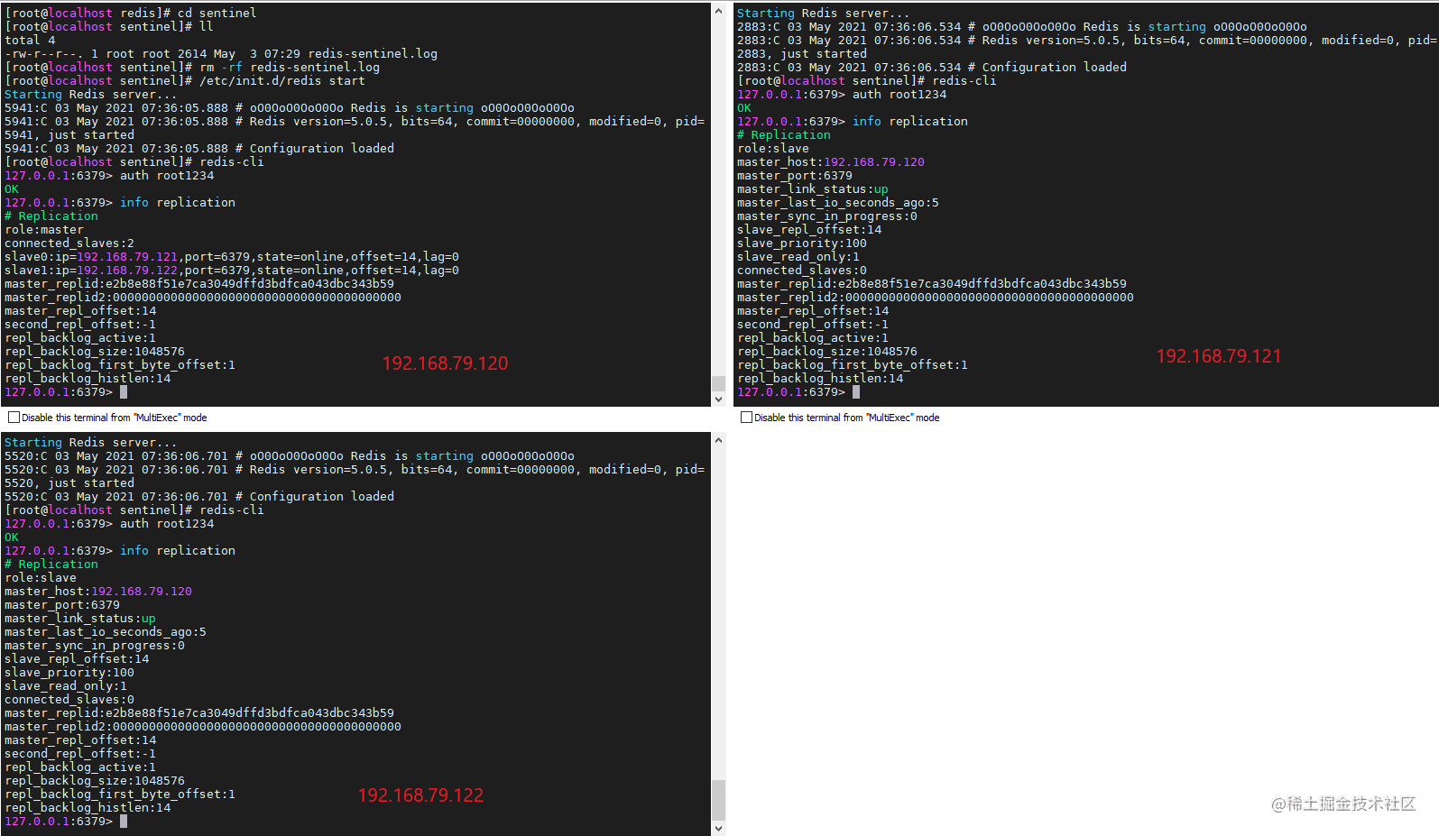 Redis 2 Redis A Master Dual Slave Read Write Separation Sentinel High Availability 4213