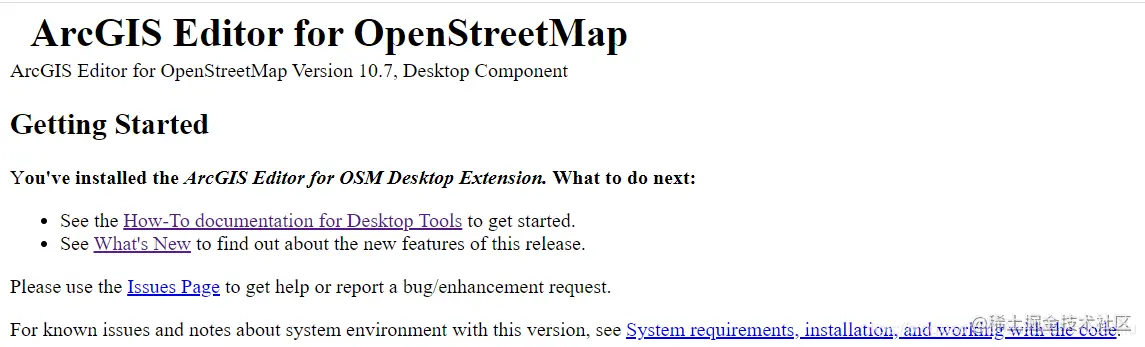 ArcMap插件ArcGIS Editor for OSM的安装方法本文介绍在ArcGIS下属的ArcMap软件中，Ar - 掘金