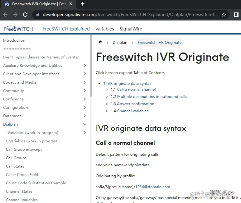 一文读透，FreeSWITCH的originate命令解析及示例FreeSWITCH版本：1.10.9 操作系统：Cen - 掘金