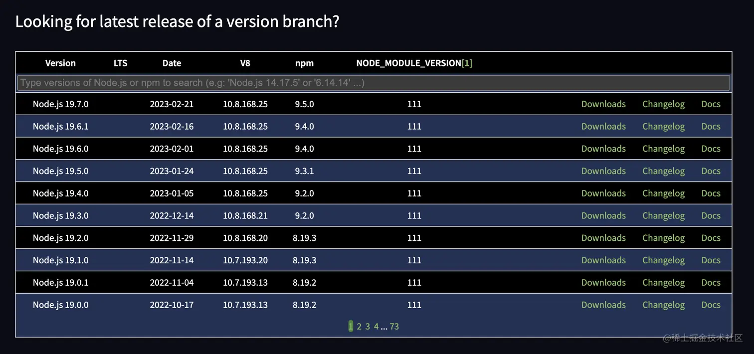 Mac上最简单安装配置多版本Nodejs环境背景 Nodejs版本更新非常迅速，截止目前（2023年2🈷️）已经更新到 - 掘金