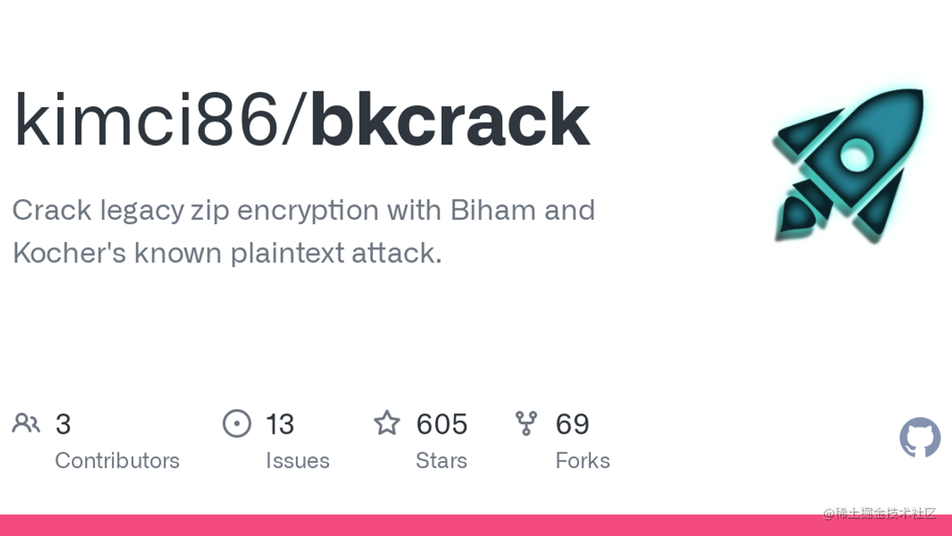 kimci86 / bkcrack 安装和使用方法 - 掘金