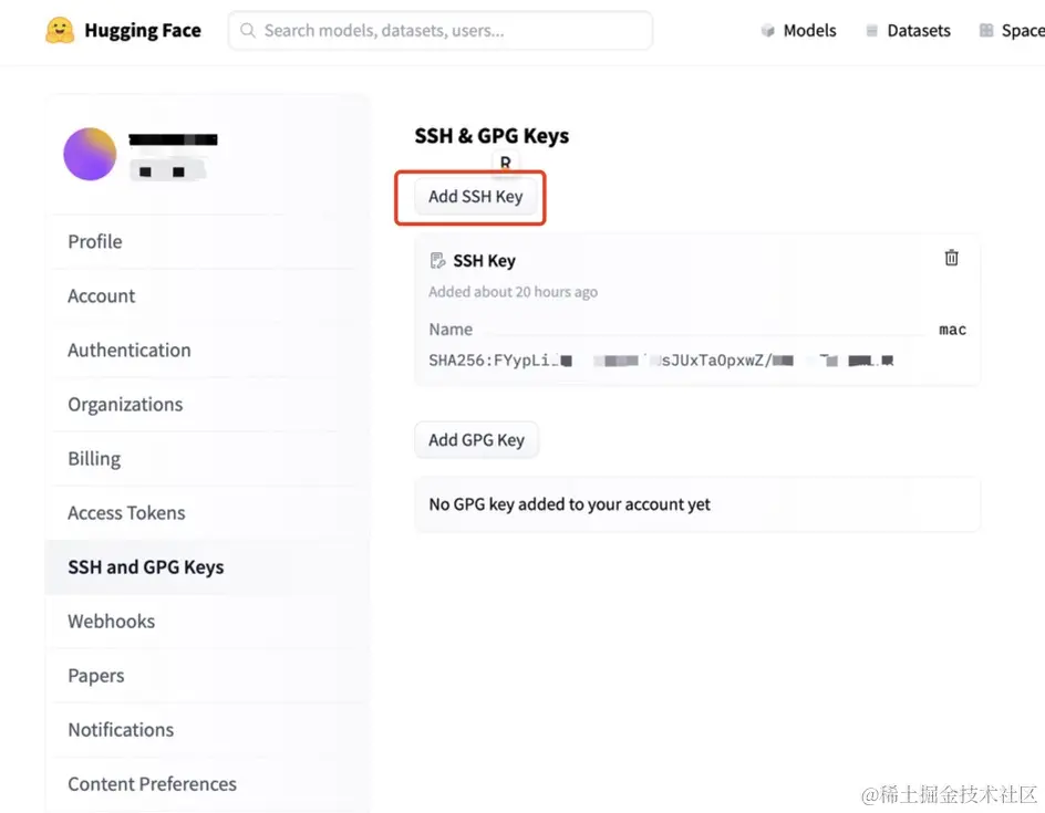 如何在Hugging Face上通过 ssh 管理项目为Hugging Face生成SSH密钥对，包括使用`ssh-ke - 掘金