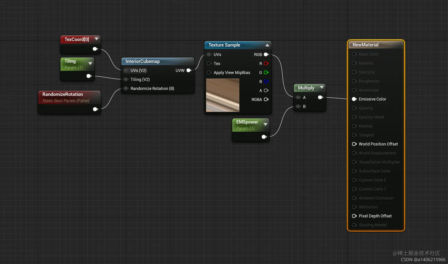 【转载】UE4 材质、蓝图节点及用法笔记材质基础节点 Saturate 此节点就是特殊版本的 Clamp，夹断在 0-1 - 掘金