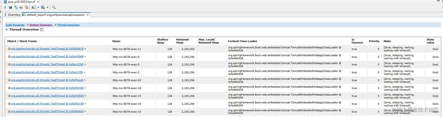 JVM系列(二十七) JVM调优实战-MAT内存分析Dump文件-SystemOverview本文介绍使用MAT对OOM - 掘金