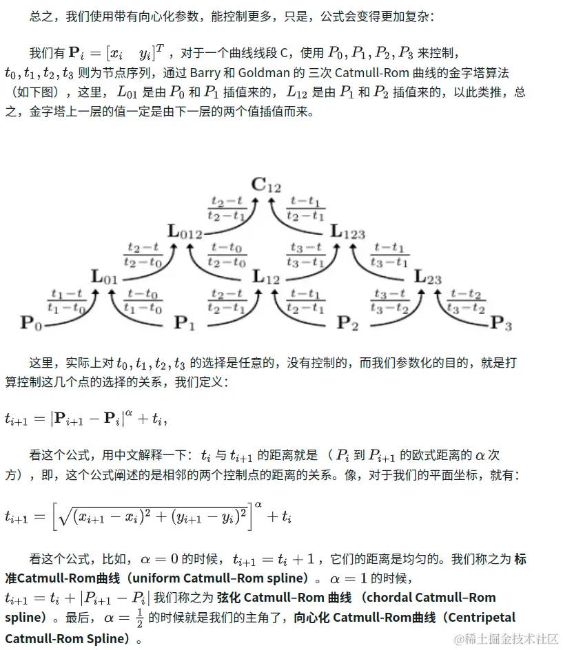 最详细的Catmull-Rom Spline 推导与应用最详细的Catmull-Rom Spline 推导与应用 附赠最 - 掘金
