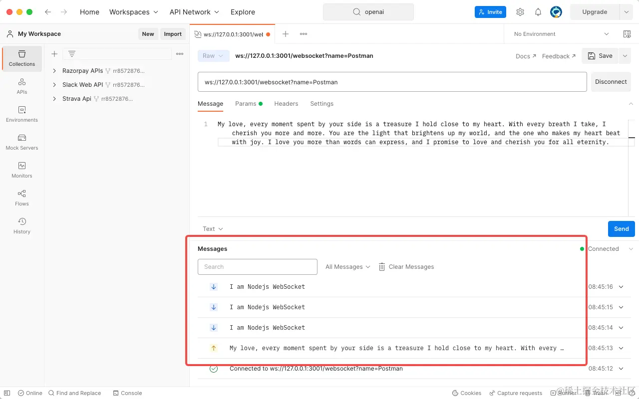 Postman 如何进行 Websocket 接口测试WebSocket WebSocket 协议通常用于实现 Web - 掘金