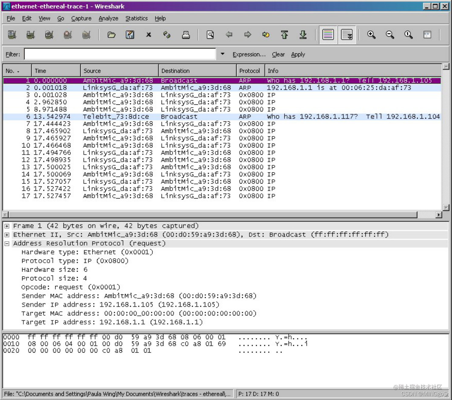 Wireshark-Lab10:ARP - 掘金
