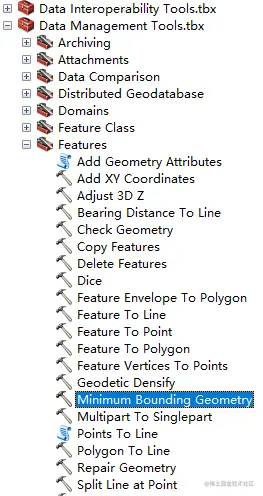 ArcMap绘制最小外接矩形、外接圆的方法本文介绍在ArcMap软件中，基于一个矢量面图层，绘制其中面要素的最小外接矩形 - 掘金