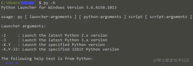 用 Python Launcher（for Windows）指定 Python 执行版本适用于 Windows 的 Py - 掘金