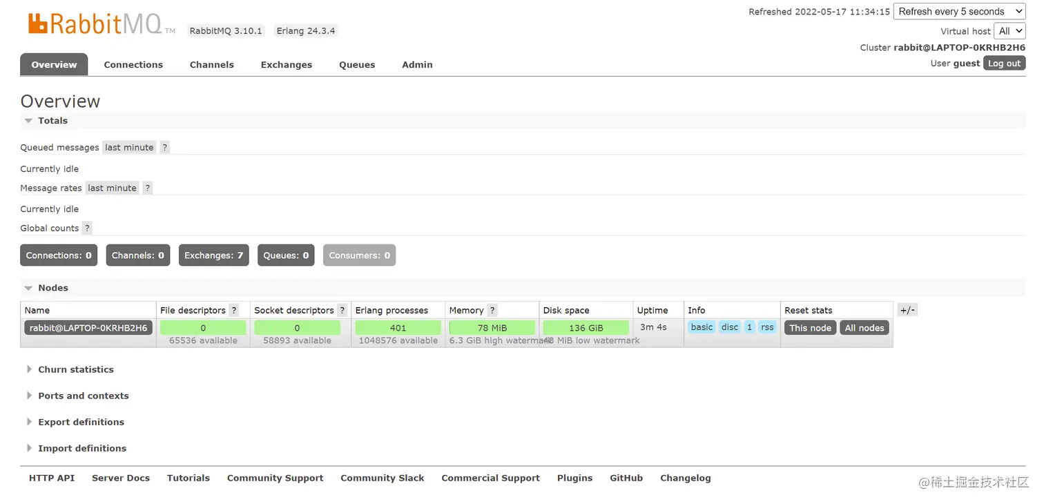 RabbitMQ 安装教程RabbitMQ在Windows、Centos和Docker如何安装，一些常用命令的使用，以及 - 掘金