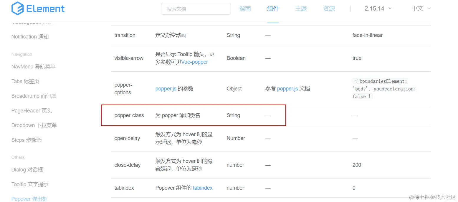 如何修改elementui的el-popover弹框的样式如何修改elementui的el-popover弹框的样式 问 - 掘金