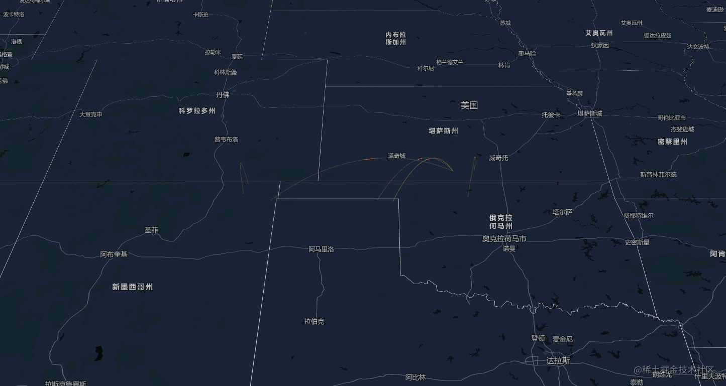 [mapbox-gl] mapbox-gl + three.js 地图添加飞线效果 - 掘金